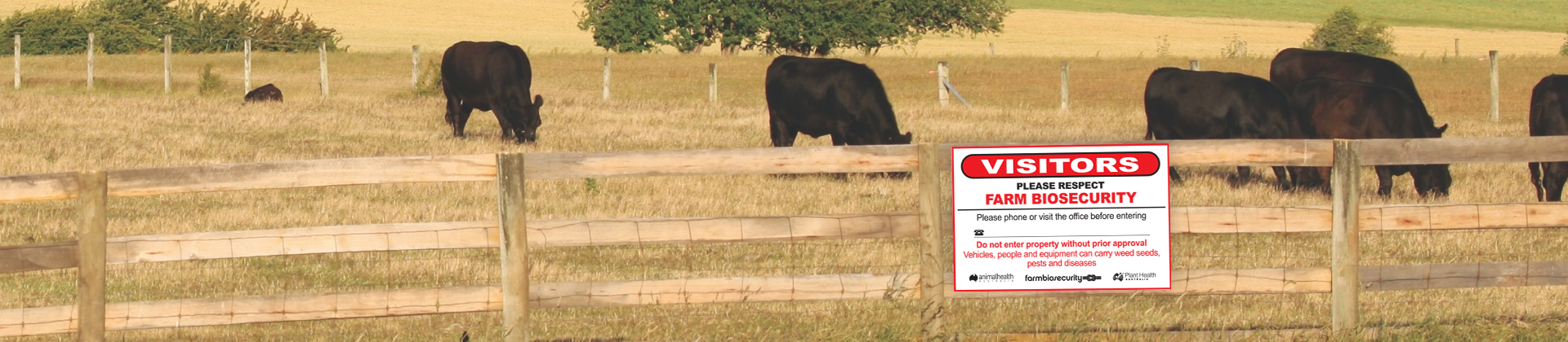 Gate sign - Farm Biosecurity